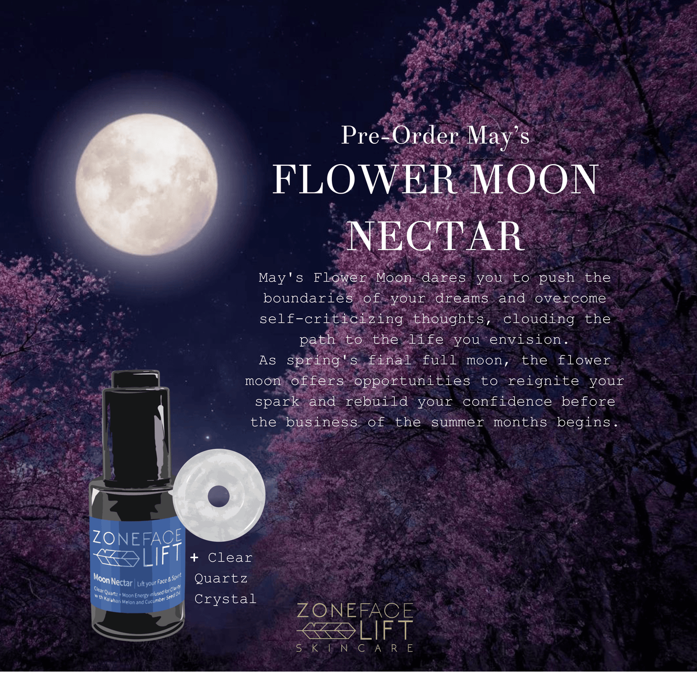 Rejuvenating Moon Nectar Facial Oil - May Flower Moon Limited Edition ...